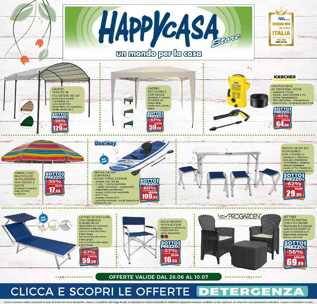 Volantino Happy Casa dal 26 giugno al 10 luglio 2024