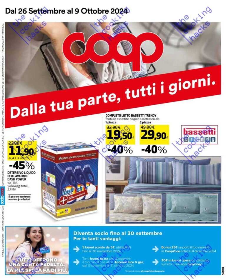 Volantino Coop Alleanza 3.0 dal 26 settembre al 9 ottobre 2024