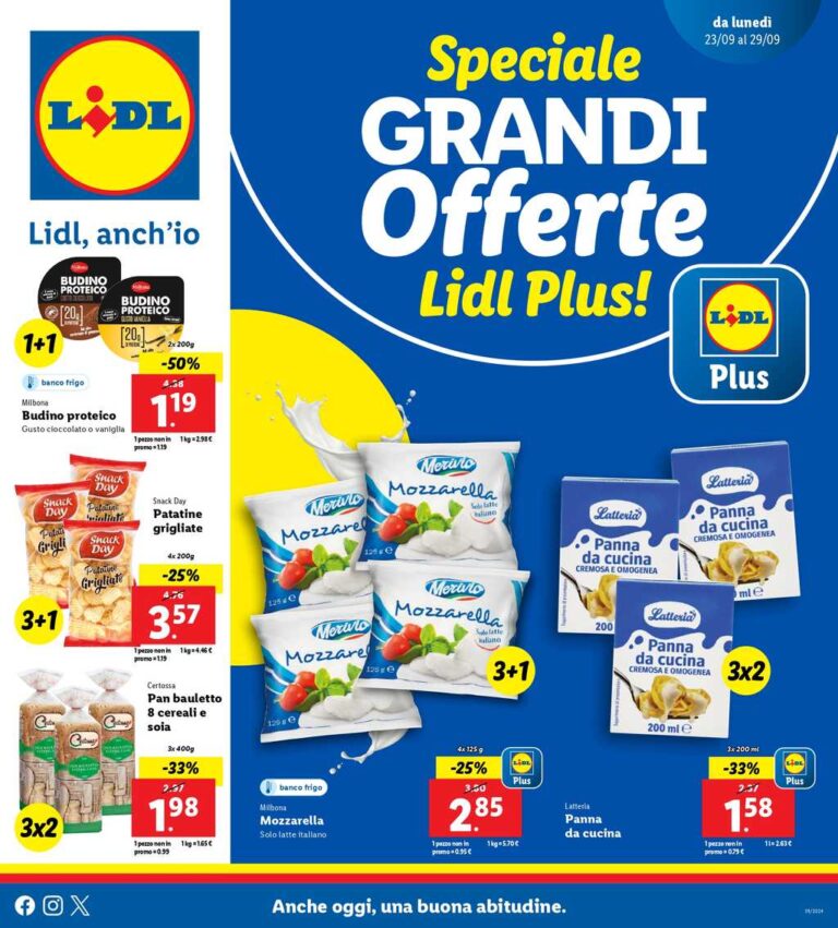 Anteprima del Volantino Lidl della prossima settimana