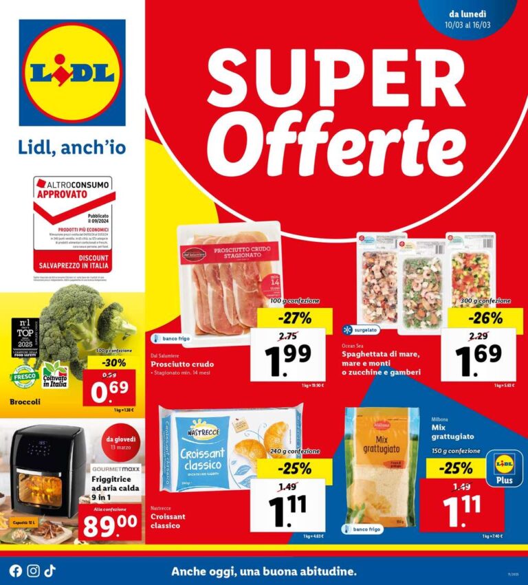 Anteprima del Volantino Lidl della prossima settimana
